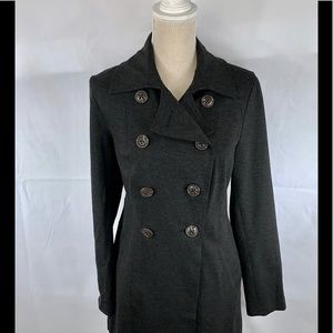 CAbi | Jackets & Coats | Cabi Medium Weight Knit Grey Pea Coat With ...